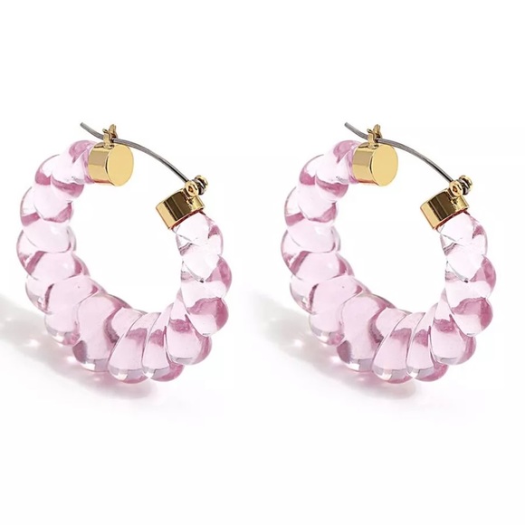 Jewelry | Baby Pink Hoops | Poshmark